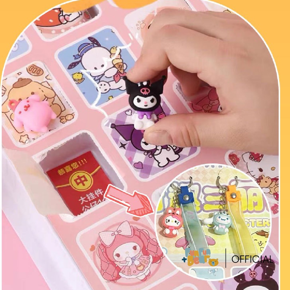 Sanrio Blind Box Keychain Doll Eraser Cartoon Melody Kuromi Eraser ...