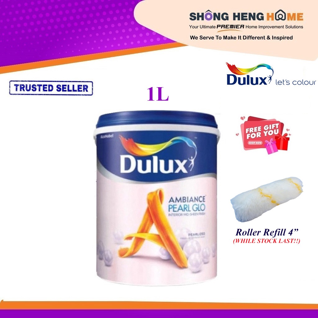 1L Dulux Interior Pearl Glo Interior Paint - Color Option (Any Color ...