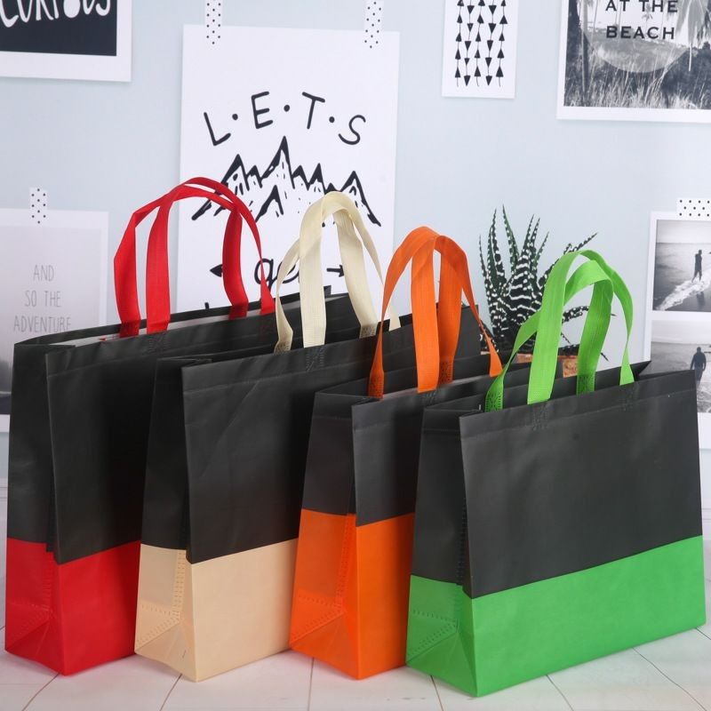 Two Tone Non Woven Tote Bag | Shopping Purpose Goodies Bag | Reusable ...