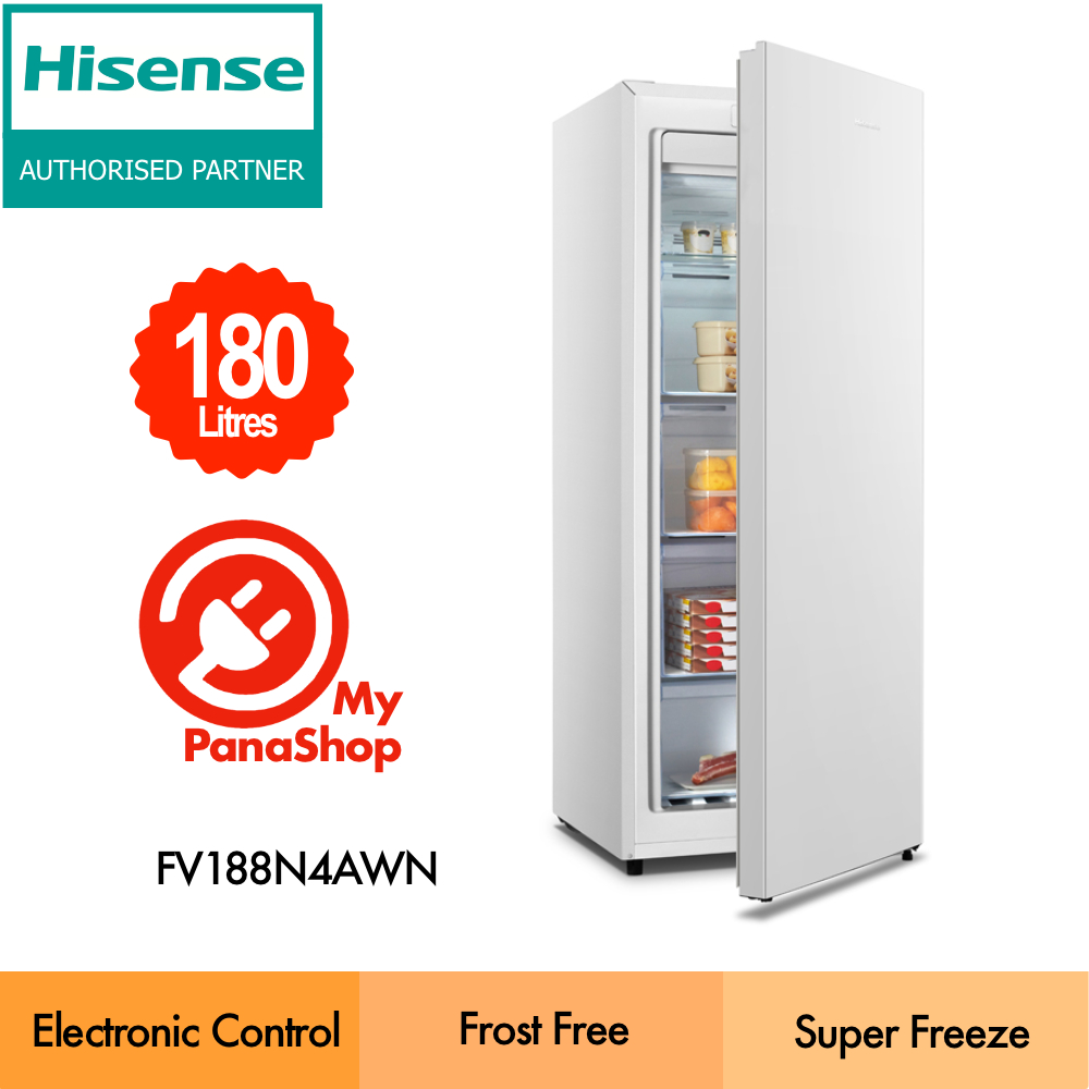 Hisense/Midea Upright Freezer ( 180L / 188L ) FV188N4AWN / MUF-208SD ...