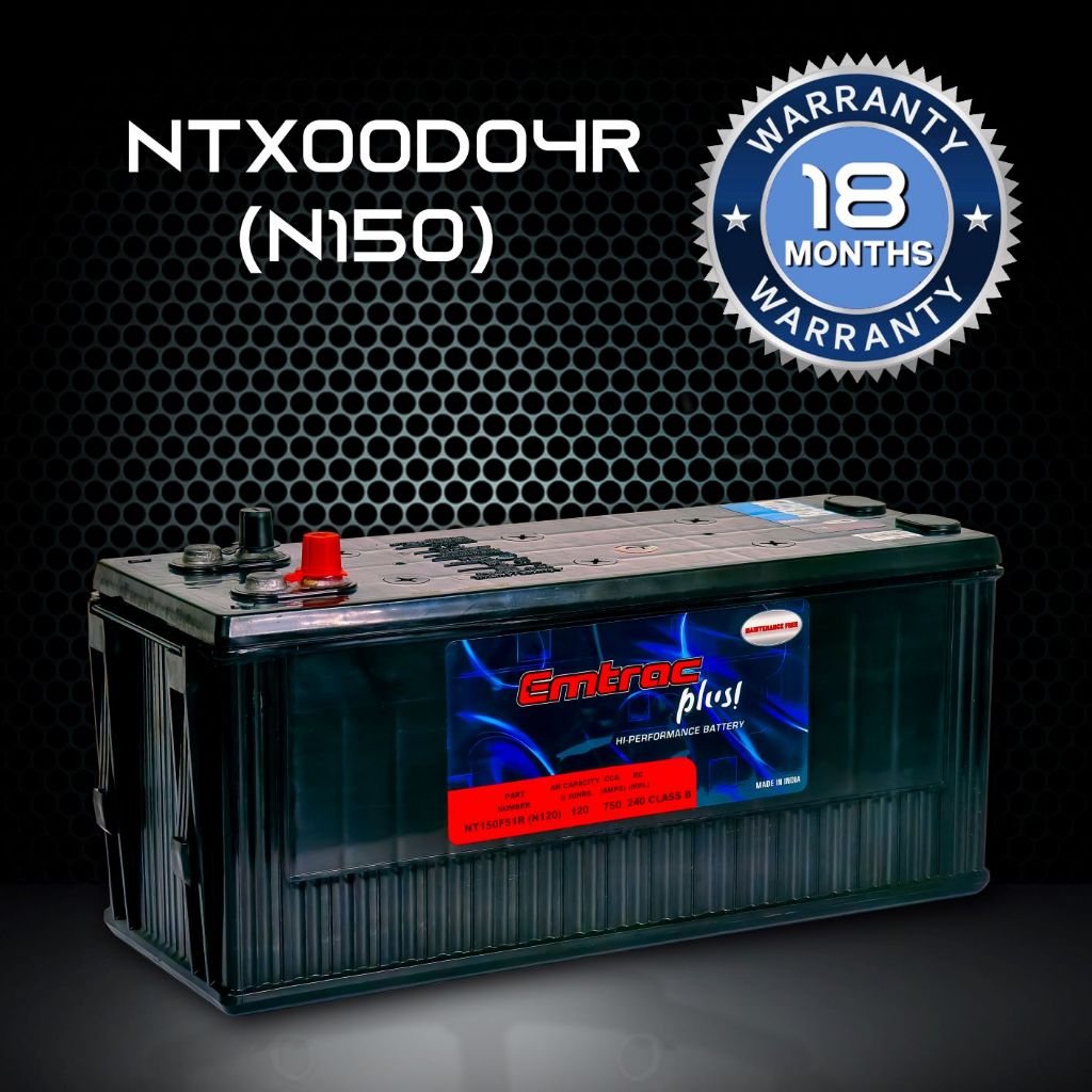 EMTRAC PLUS N150 (NTX00D04R) CAR BATTERY | Shopee Malaysia