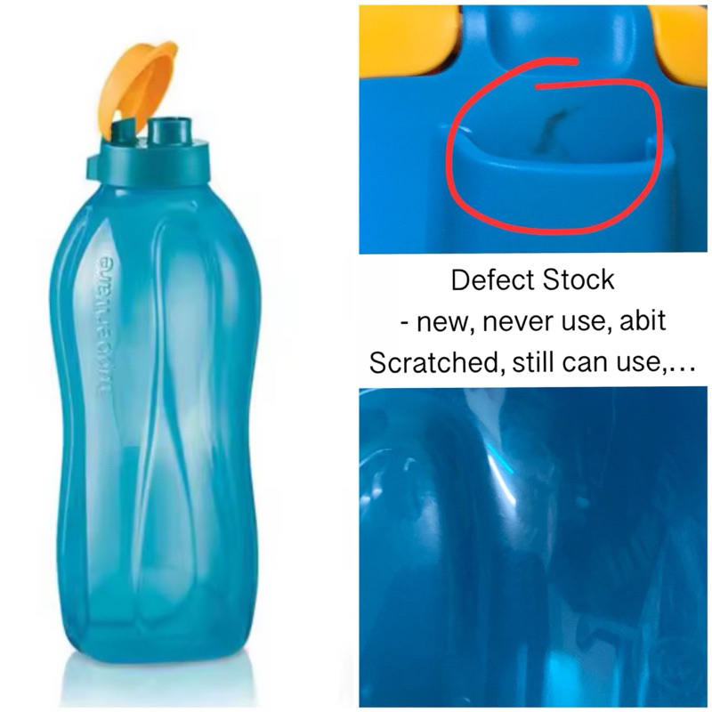 Tupperware Eco Bottle 2L - Blue Yellow Stain Clearance ( New Bottle ...