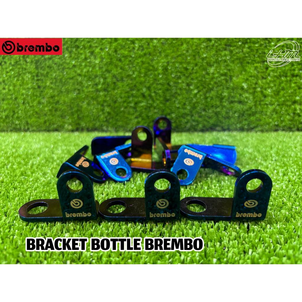 "L" BRACKET TITANIUM IKAT BOTOL BREMBO LATIVO BRAKE OIL TANK HOLDER ...