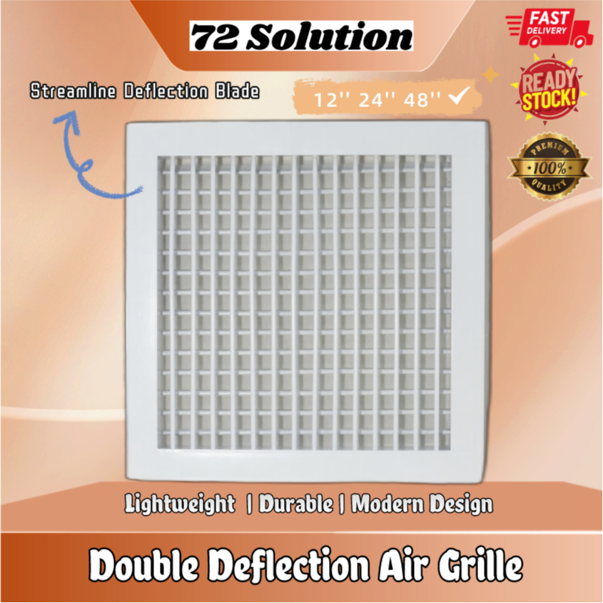 Double Deflection Air Vent Grille （Aluminum）铝双层百叶可调节size：150mm--600mm ...