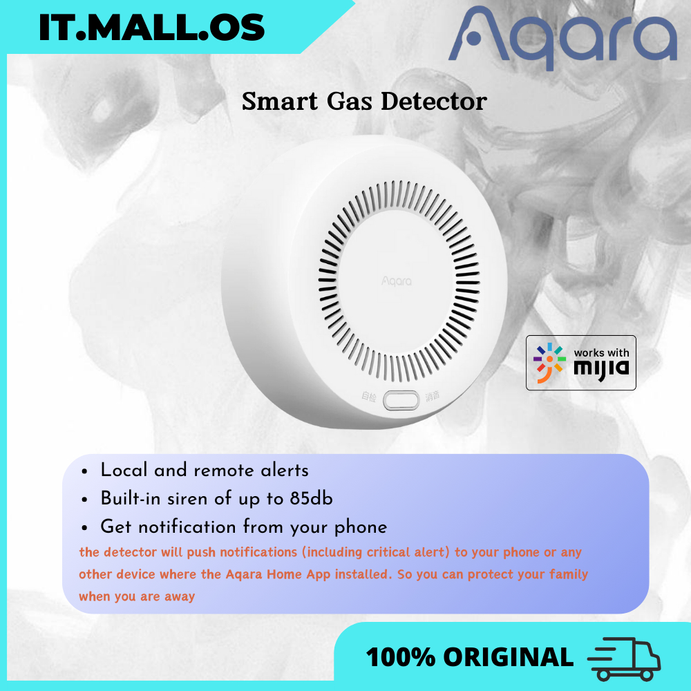 Aqara Smart Gas Detector (The large role of gas safety) | Shopee Malaysia