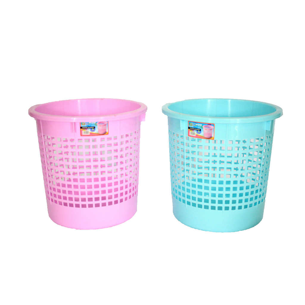 Plastic Paper Basket/ Dustbin for office/ Waste Paper Basket/ Round ...