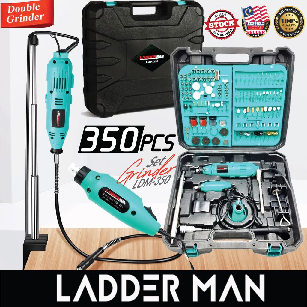 Ladderman 350pcs 135W Mini Electric Drill Double Grinder Set Mini Die ...