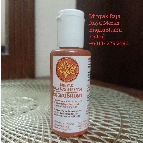 60ML MINYAK RAJA KAYU MERAH ENGKUBHUMI | Shopee Malaysia