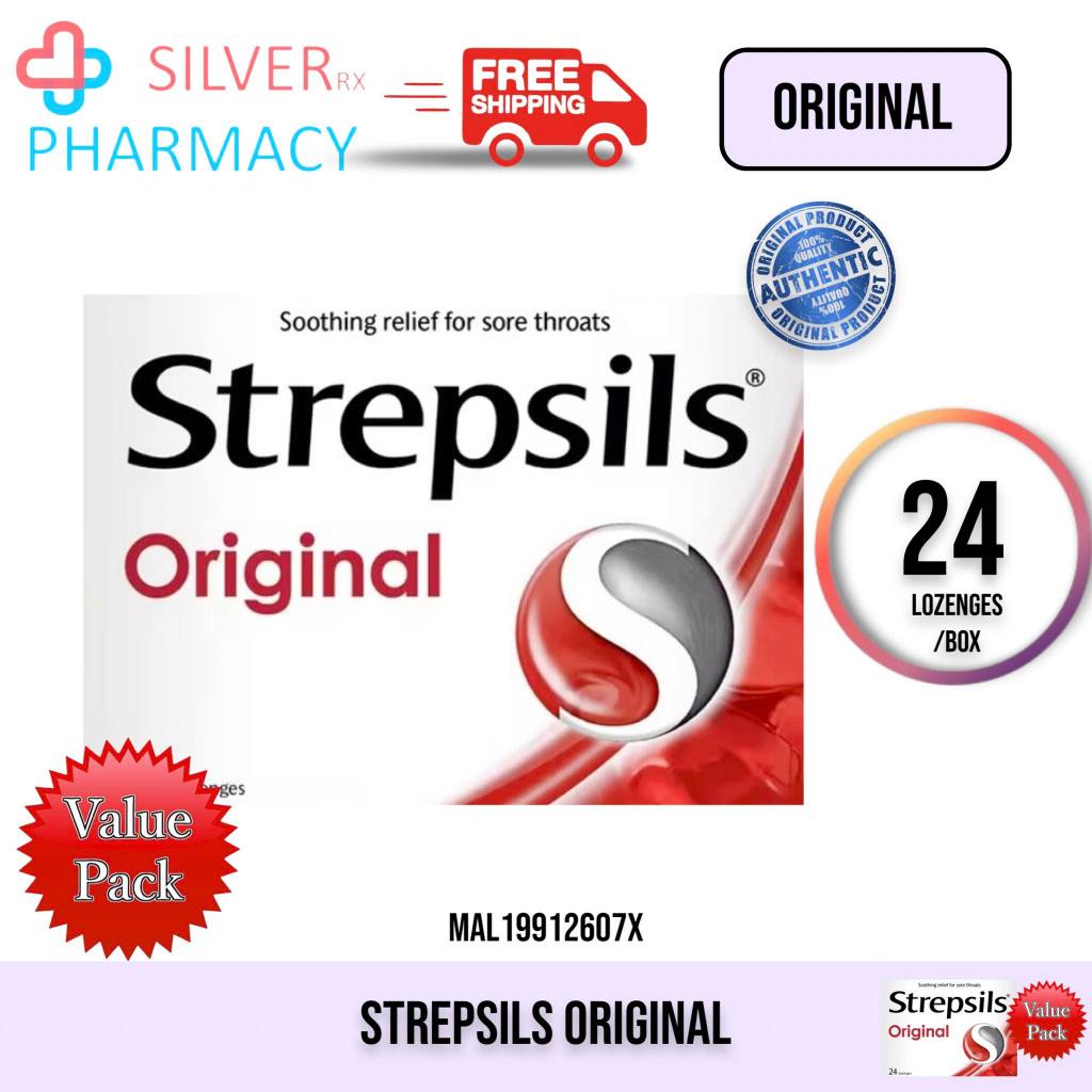 Strepsils [Original/Extra Strong Menthol/ Orange with Vitamin C/ Sugar ...