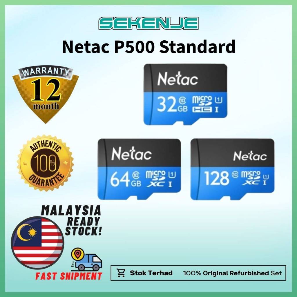 Netac P500 Standard Micro SD Memory Card with adapter - (32GB/64GB ...