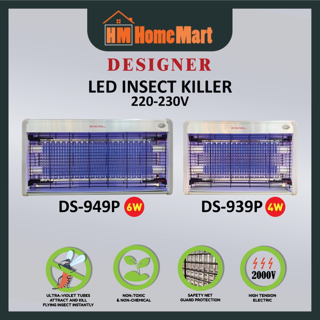 DESIGNER Led Insect Killer 4W & 6W (1 Year Warranty) | Shopee Malaysia