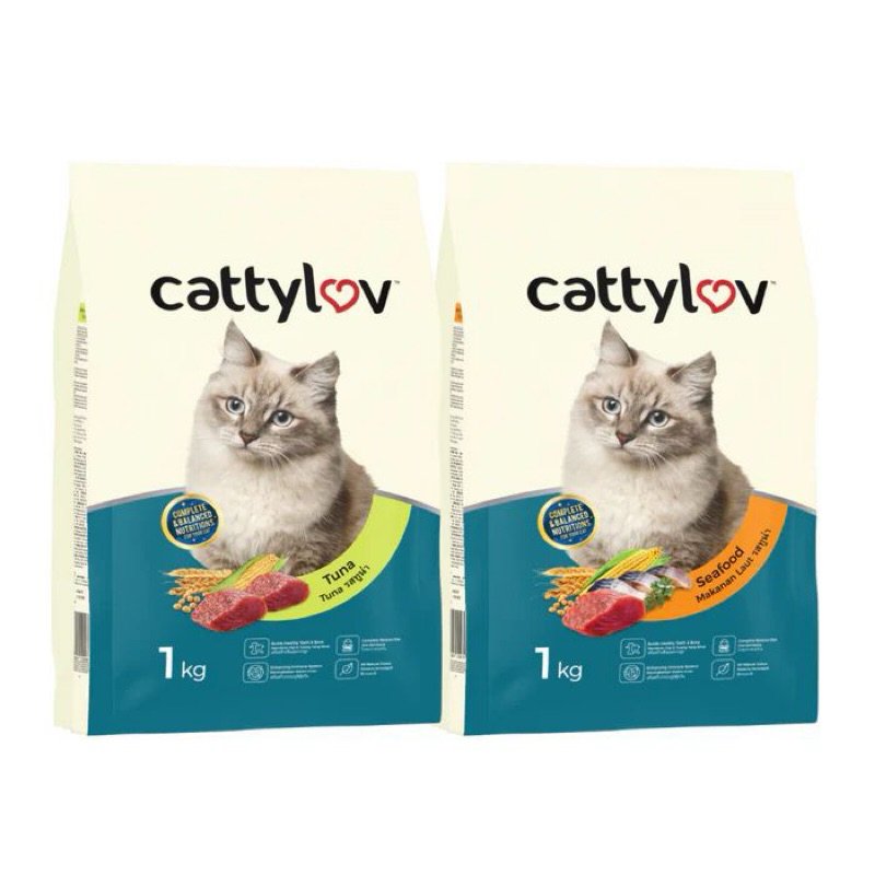 Cattyluv Dry Cat Food Kibbles (Tuna / Seafood) 1KG | Shopee Malaysia