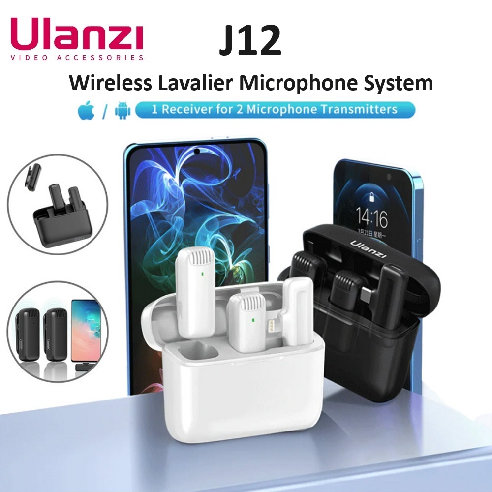 Ulanzi J12 Wireless Lavalier Microphone System for Smartphone | Shopee ...