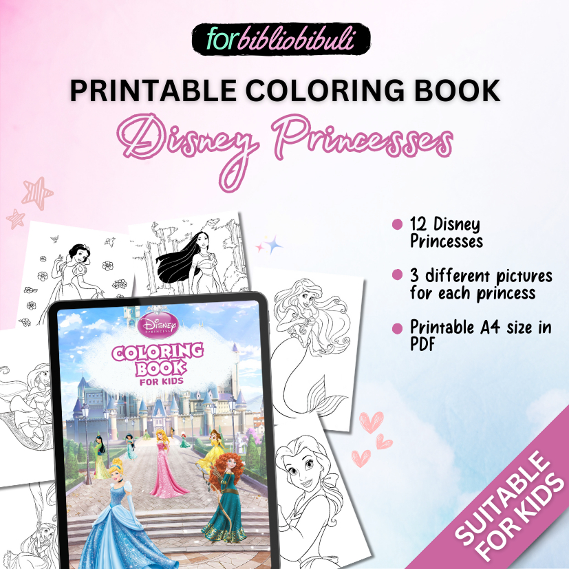 [PRINTABLE SOFT COPY PDF FILE] Disney Princesses Digital Coloring Book ...