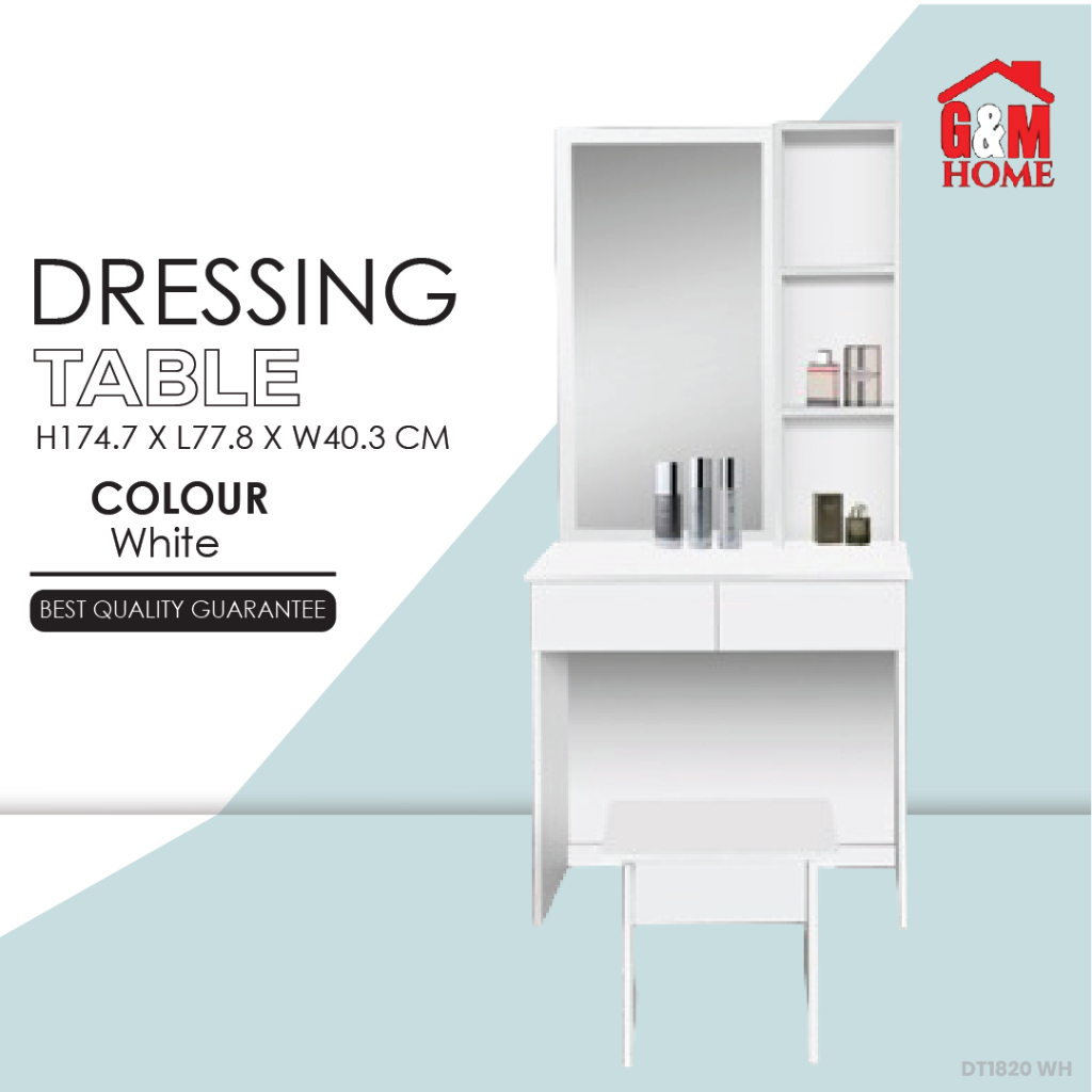 Meja Makeup Cermin Dressing Table With Mirror Meja Solek Almari Solek ...