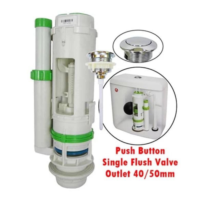 Fish Brand CJOV 3007 Push Button Single Flush Cistern Valve 40/ 50MM ...