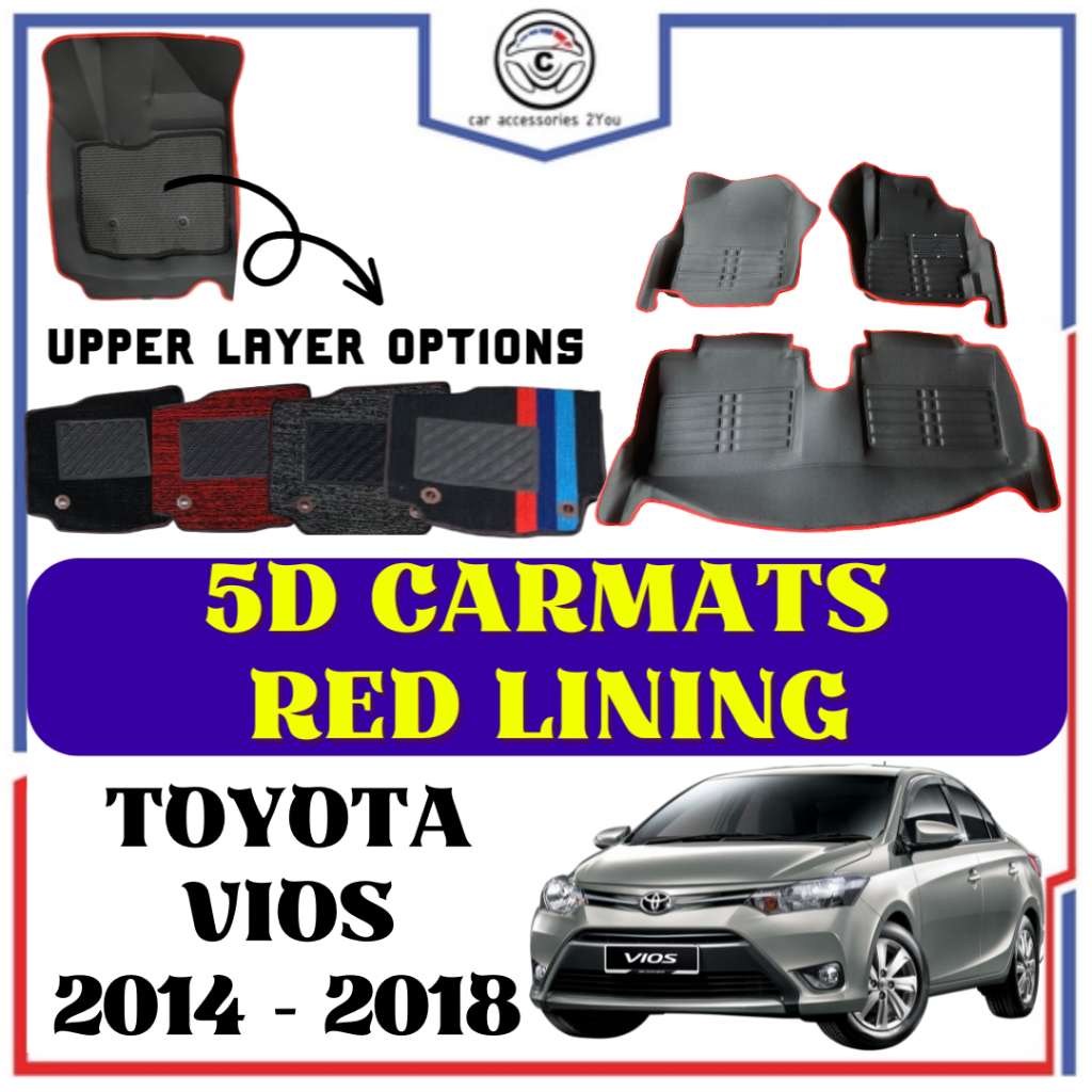 Toyota Vios 2014-2018 5D Carpet Car Mat Floor Mat OEM Karpet Car ...