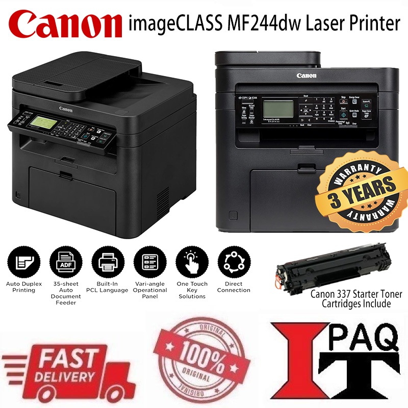 Canon imageCLASS MF244dw AIO Monochrome WiFi Laser Printer | Canon MF244dw (Print/Scan/Copy/WiFi ...