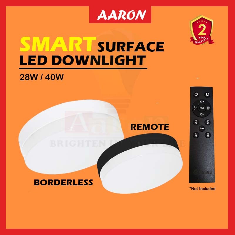 Smart Surface Downlight 28W 40W Remote Control Phone Control Tuya App ...