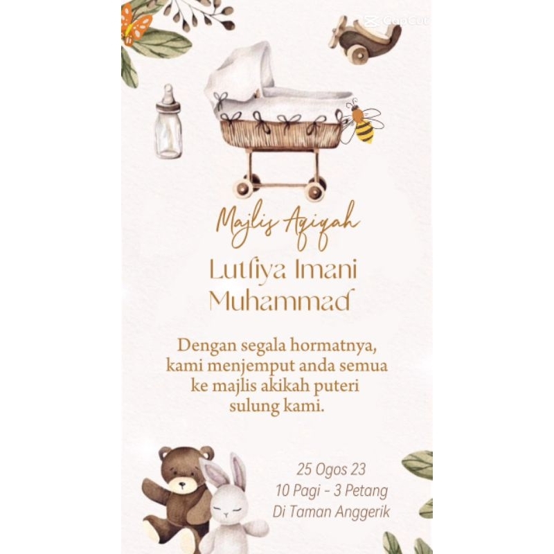 KAD DIGITAL MAJLIS AQIQAH/KAD KAHWIN DIGITAL/KAD TUNANG DIGITAL/KAD TAHLIL AQIQAH | Shopee Malaysia