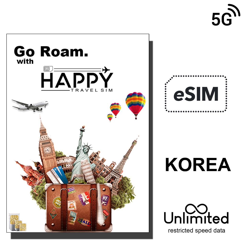 eSIM Korea, South Korea, Korea SIM Card | Shopee Malaysia
