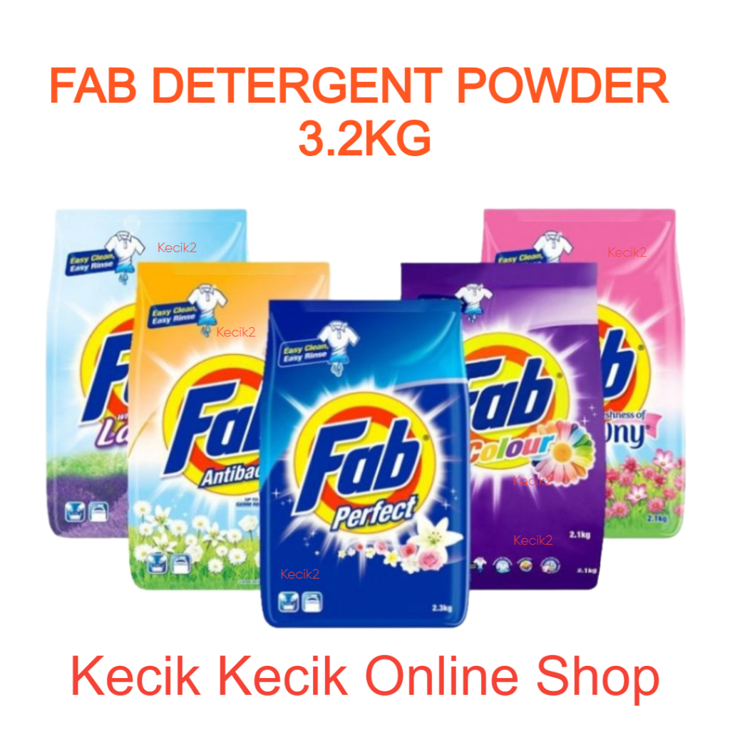 Fab Detergent Powder 3.2KG (Perfect / Downy) | Shopee Malaysia