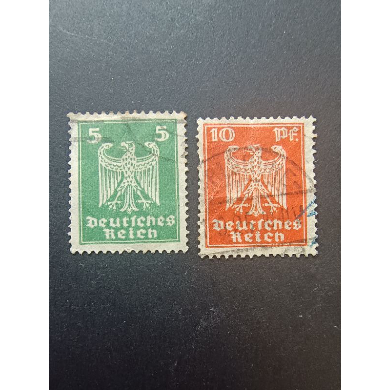 GR01 very old and Rare Deutsch Reich German Empire definitive stamps 2v ...