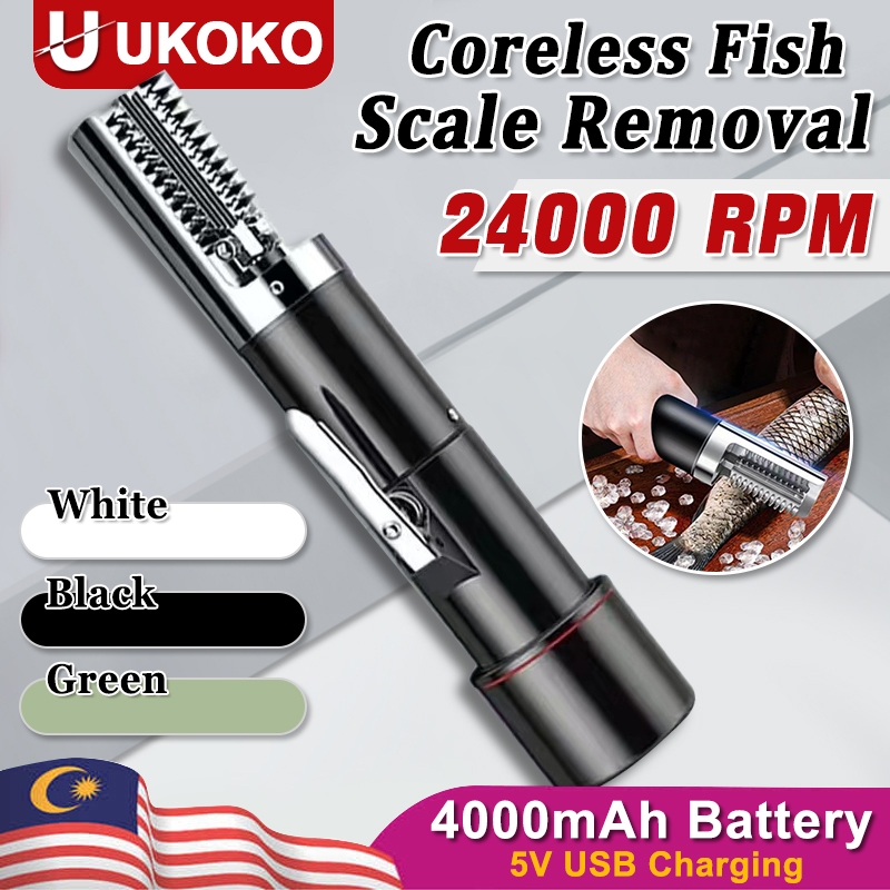 125W Portable Fish Scale Scraper Remover Cordless Fish Remover Electric ...