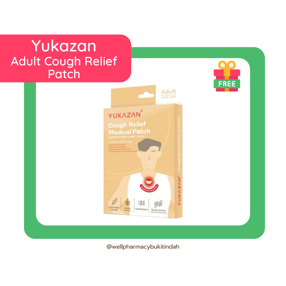 Yukazan Adult Cough Relief Patch (6's) Anti Cough Patch for cough ...