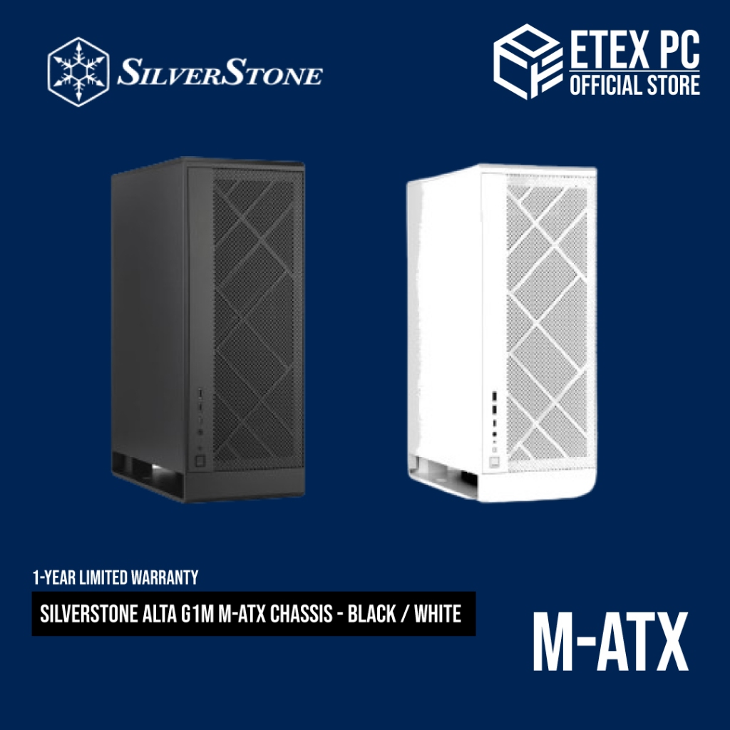 SilverStone ALTA G1M mATX Chassis - Black / White # SST-ALG1MB / SST ...