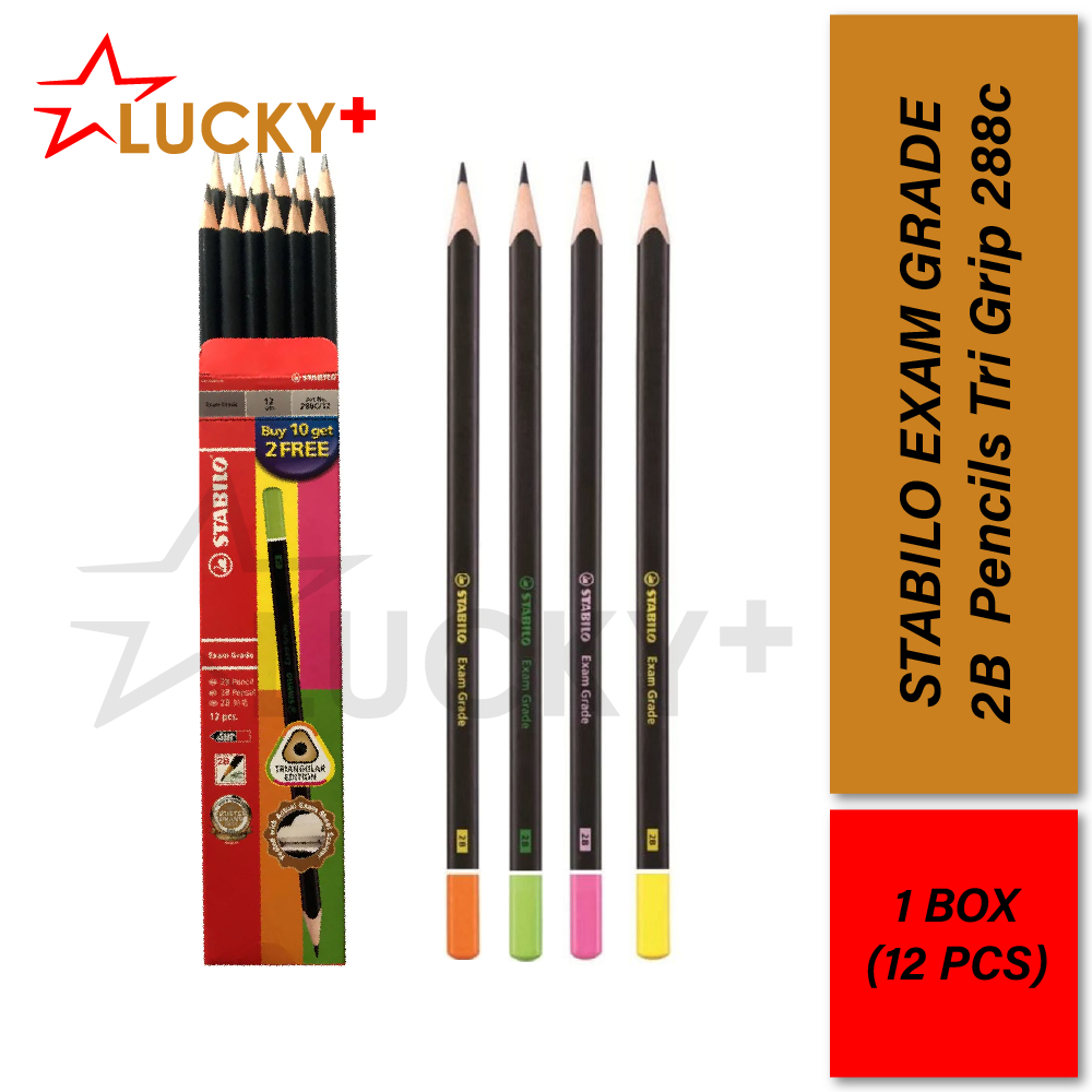 Stabilo 288C/12 Exam Grade 2B Pencils - (Box of 12pcs) | Shopee Malaysia
