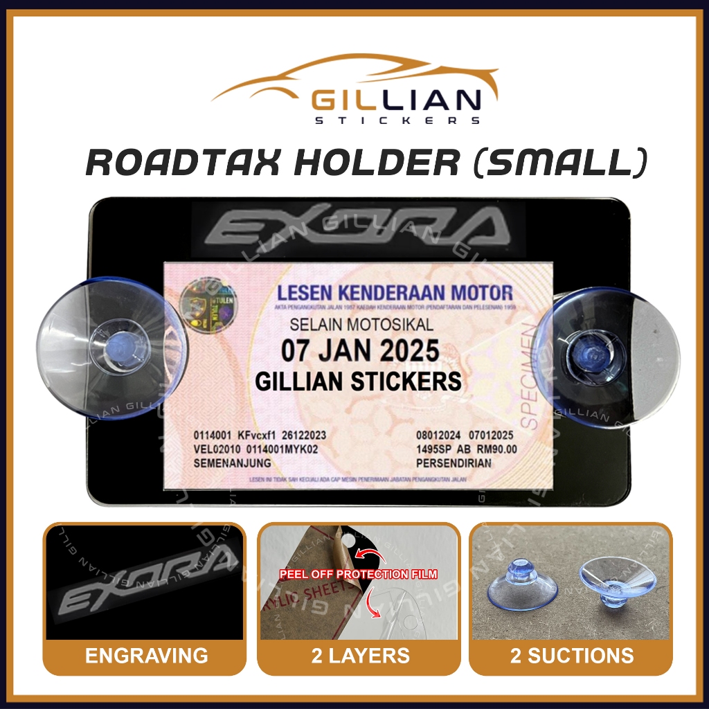 Exora Roadtax Holder Proton Car Small Size Sticker Pemegang Rotek ...