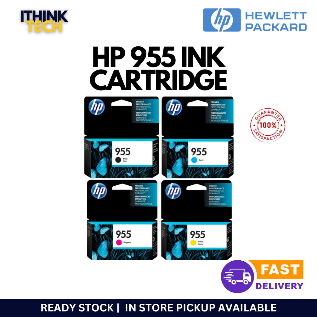 [READY STOCK - 100% ORIGINAL] HP 955/955XL BLACK CYAN MAGENTA YELLOW ...