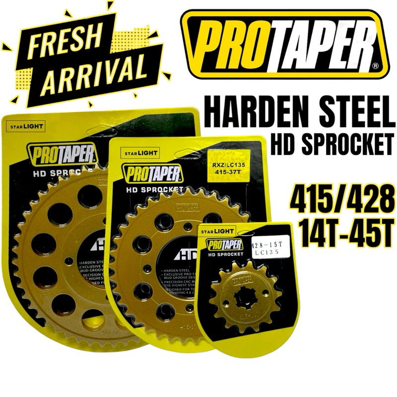 PROTAPER 4 HOLE HARDEN STEEL HD SPROCKET 428 415 FRONT REAR LC135 RXZ Y100 Y110 Y125Z SRL110 ...