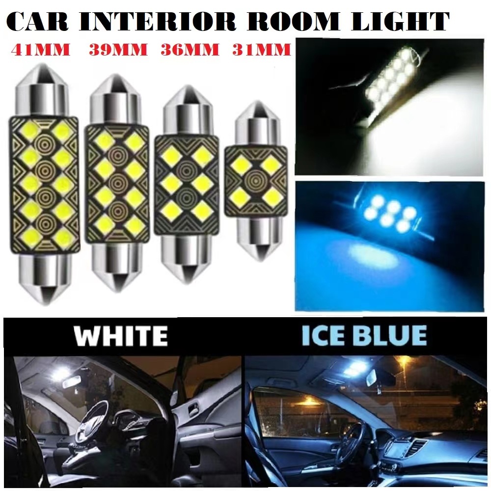 1pcs Car 31/36/39/41mm C5W 2835 SMD LED Canbus Festoon Dome Interior Light Bulb Room Roof light ...