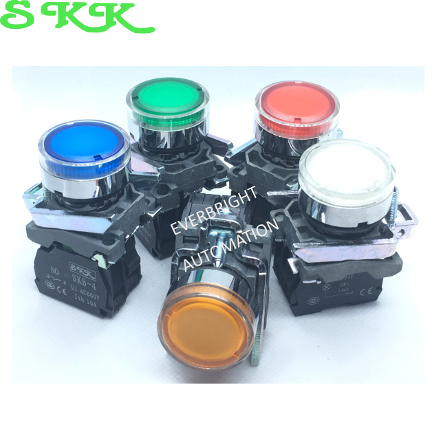 22mm XB4 24V 240V LED Round Momentary Non-Latching Self Reset Push Button | Shopee Malaysia