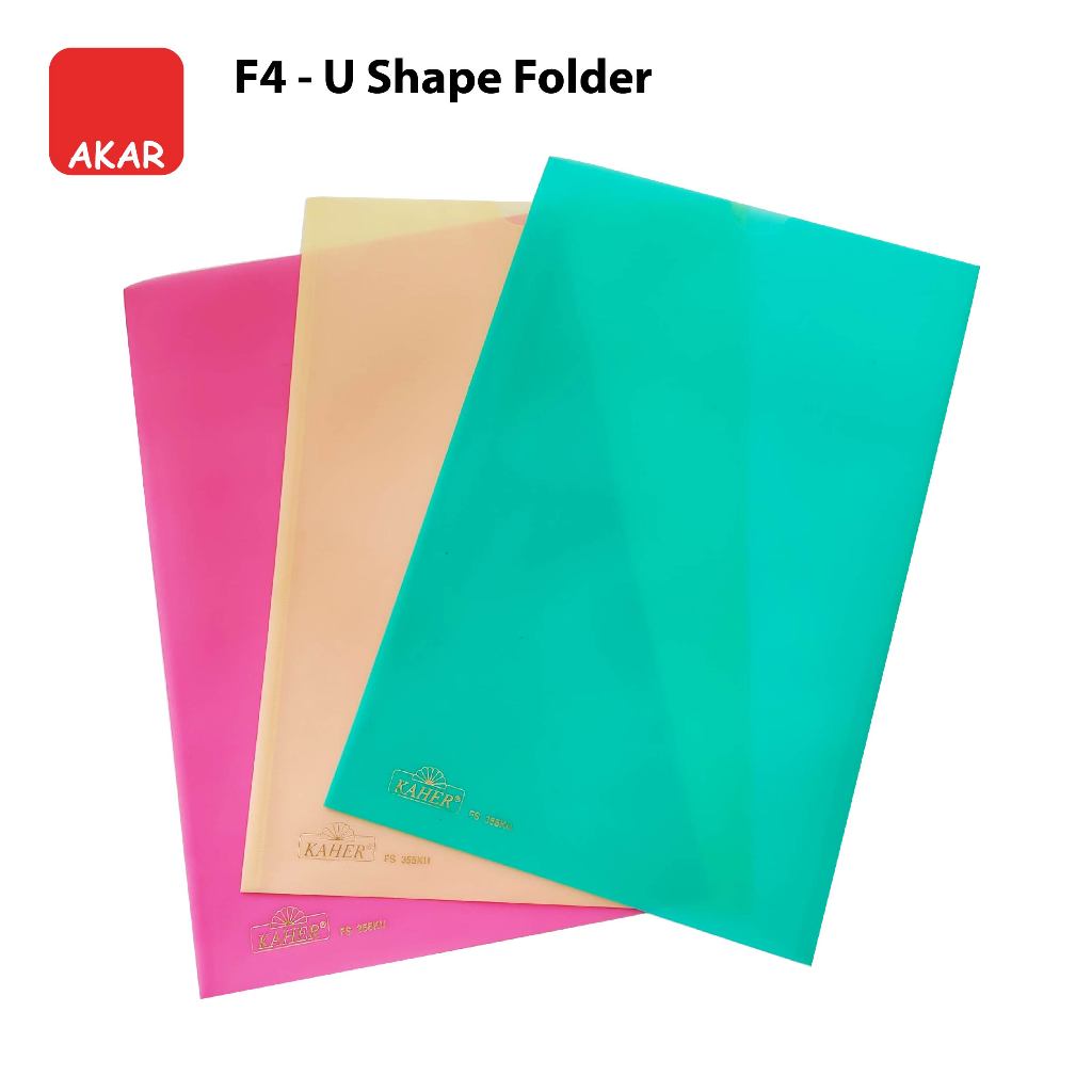 Fail Bentuk U / L Emboss A4 & F4 – U / L Shape Plastic Folder with Hotstamping Logo / Emboss ...