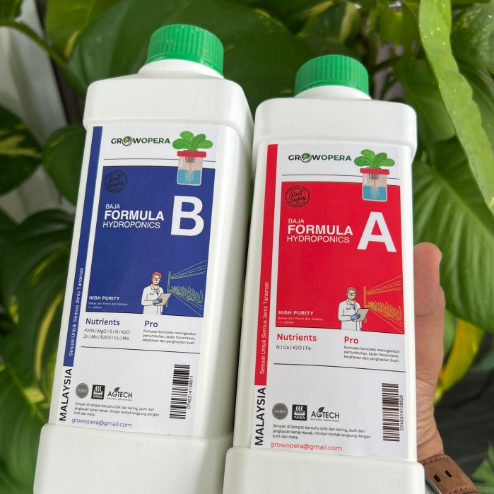 GrowOpera BAJA AB Hydroponics Fertilizer 2L High Purity for All Plant ...