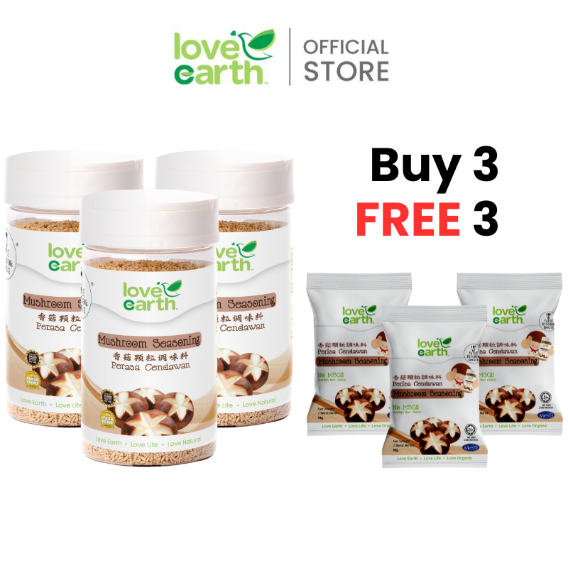 Love Earth Mushroom Seasoning 150 x 3 (Free Junior Pack x3) Shopee Live ...
