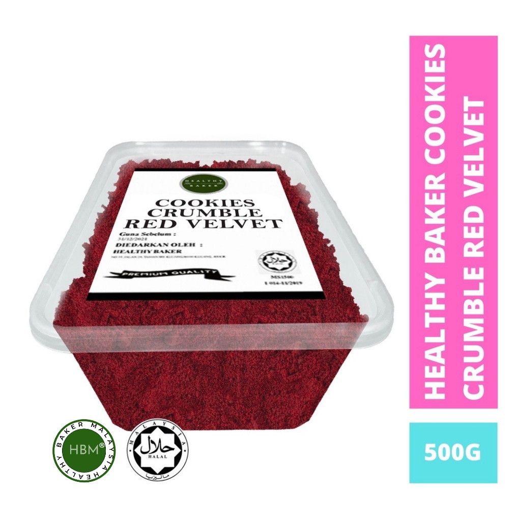 Cookies Crumble Red Velvet 500gm / Crumb Red Velvet / Biscuit Crumb Red ...