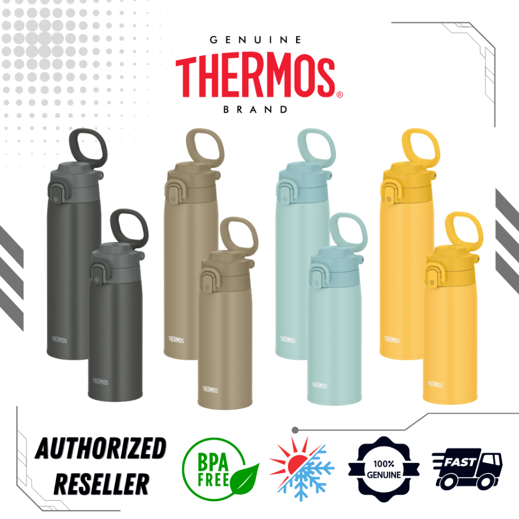 THERMOS Vacuum Insulated Thermal Flask with Carry Loop JOS Series ( 500ml / 750ml ) One-Touch ...