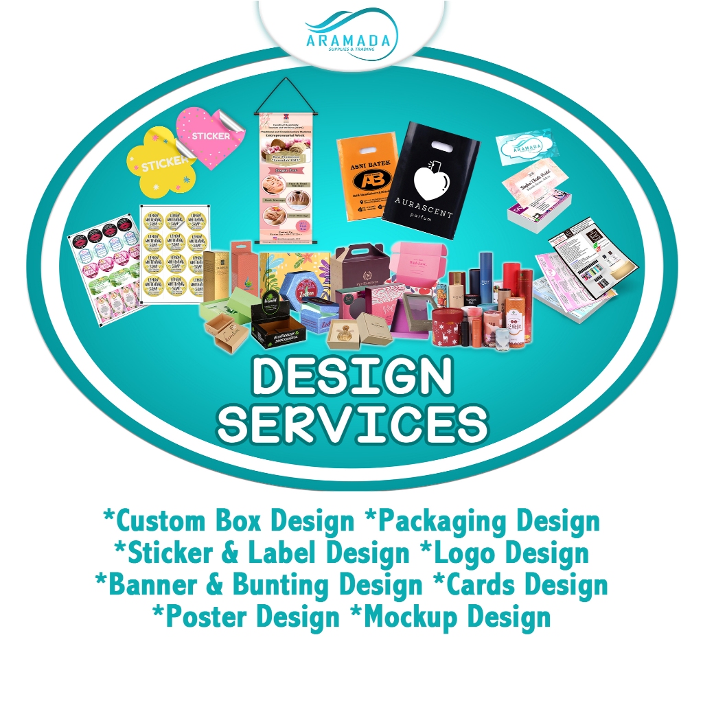 ARAMADA DESIGN SERVICES Servis Design Custom Box / Sticker Label ...