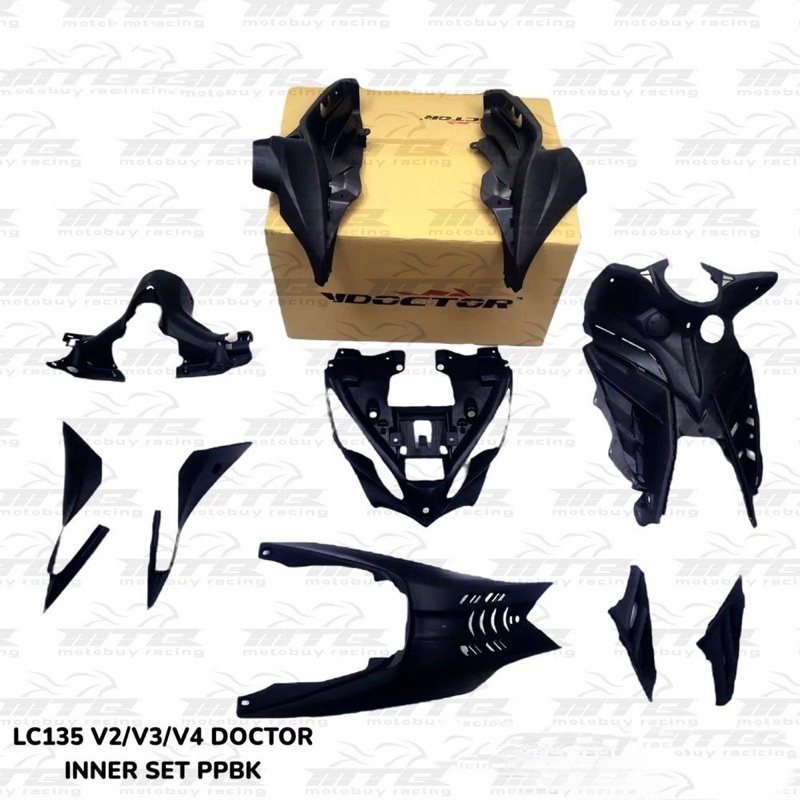 INNER LC 135 V2 V3 V4 V5 V6 V7 HITAM KILAT FULL ITEM (14 ITEM) ORIGINAL ...
