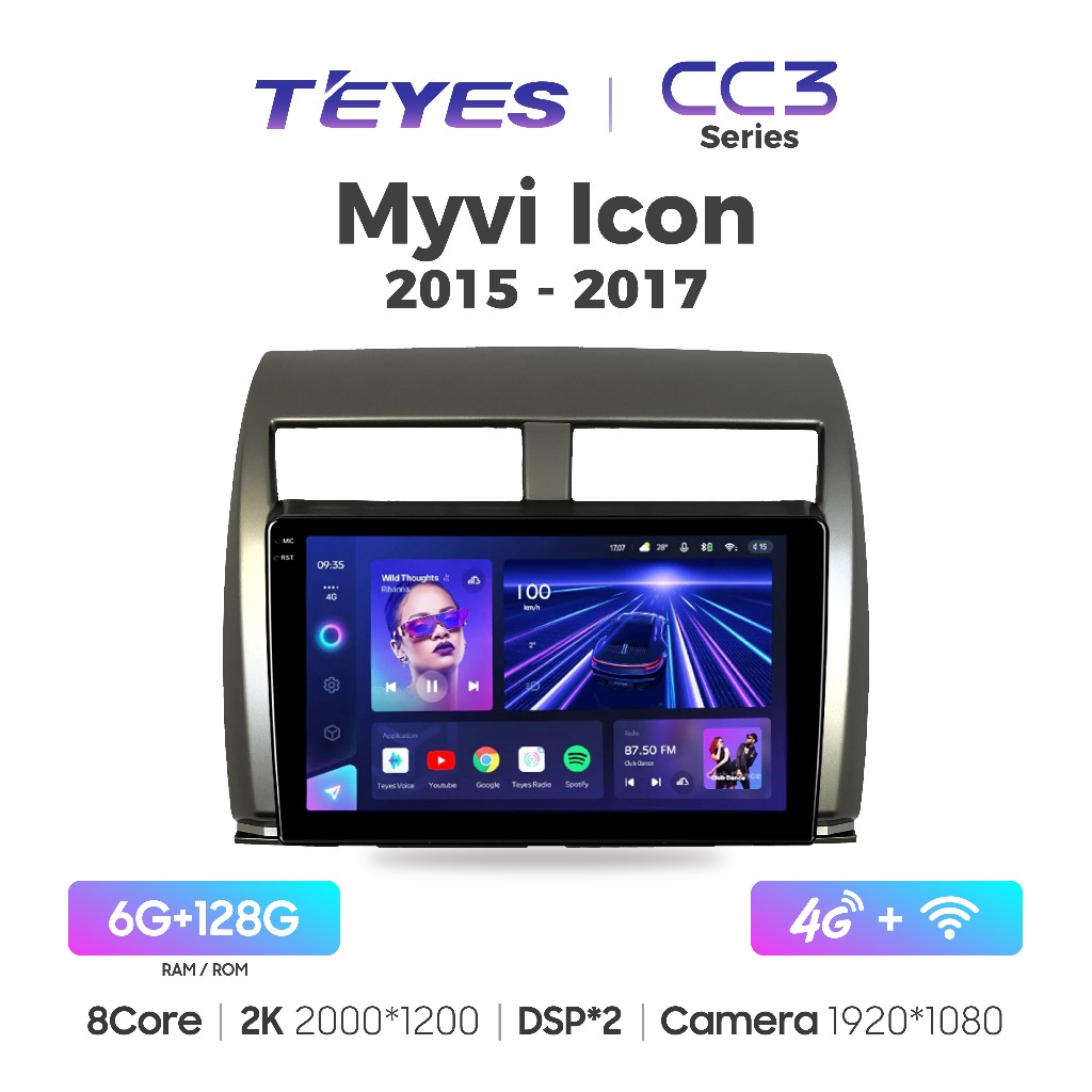 TEYES CC3 Series Perodua Myvi Icon 2015-2017 Android Car Player 10" | Shopee Malaysia