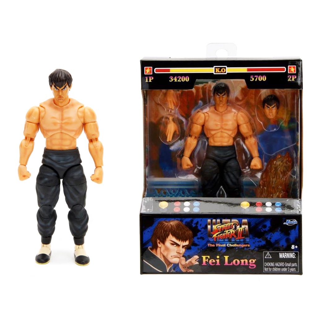 Jada Toys Ultra Street Fighters 2 II 6" Action Figures Figurines - Ryu / Fei Long / Chun-Li ...