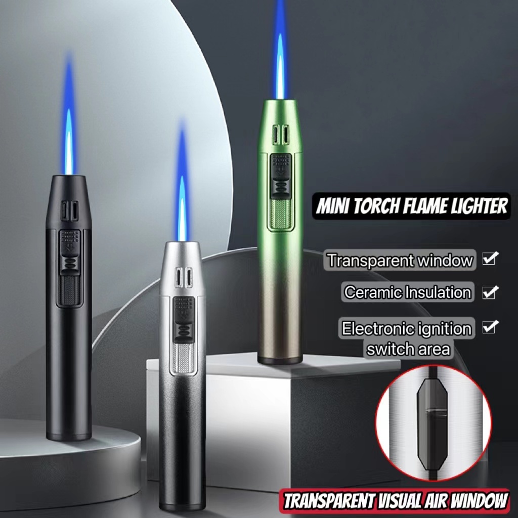 Mini Torch Flame Straight Blue Flame Gas Lighter / Pemetik Api ...