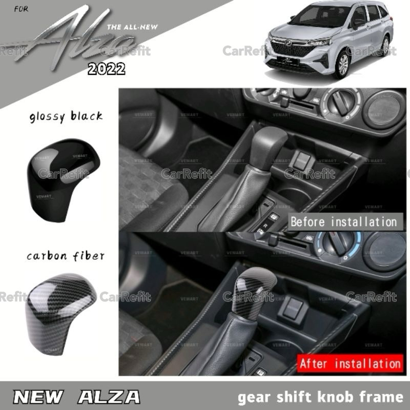 CarRefit Perodua Alza 2022 New facelift Car gear shift knob frame ...