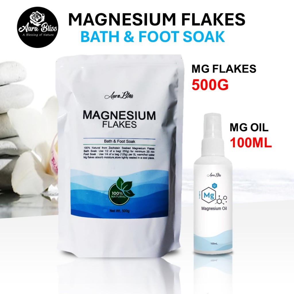 Magnesium Flakes Aura Bliss MG Flake Big Pack Foot Bath Rendaman kaki ...