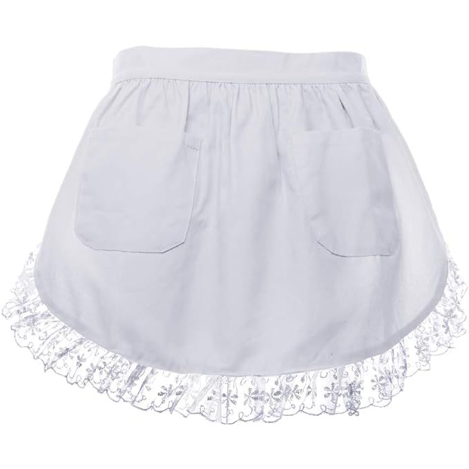 KITCHEN TEXTILES-RESSUV-WHITE LACE-HALF APRON | Shopee Malaysia