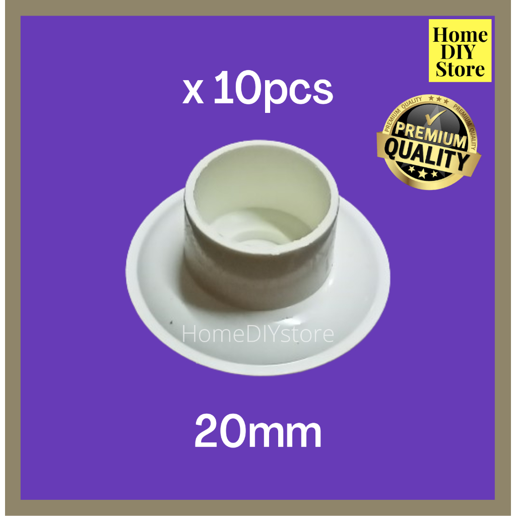 20mm PVC BASE FOR DIY WHITE PIPES (10PCS) | Shopee Malaysia